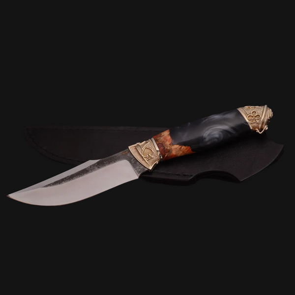 Luxury Design Hunting and Fishing Knife with Leather Sheath ART WALKING STICKS