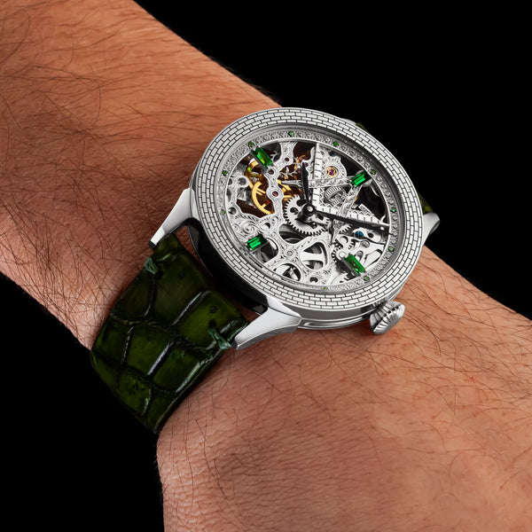 Handmade Men's Skeleton Watch – Unique Mechanical Timepiece