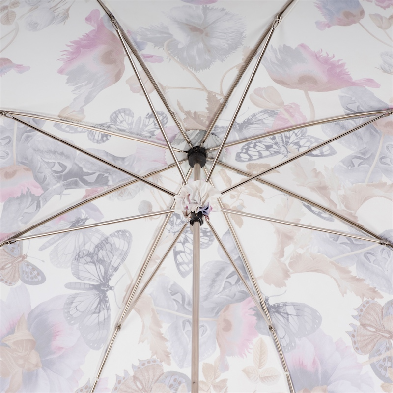 Fashionable Manual Opening Retro-Style Rainproof Butterflies Print ...