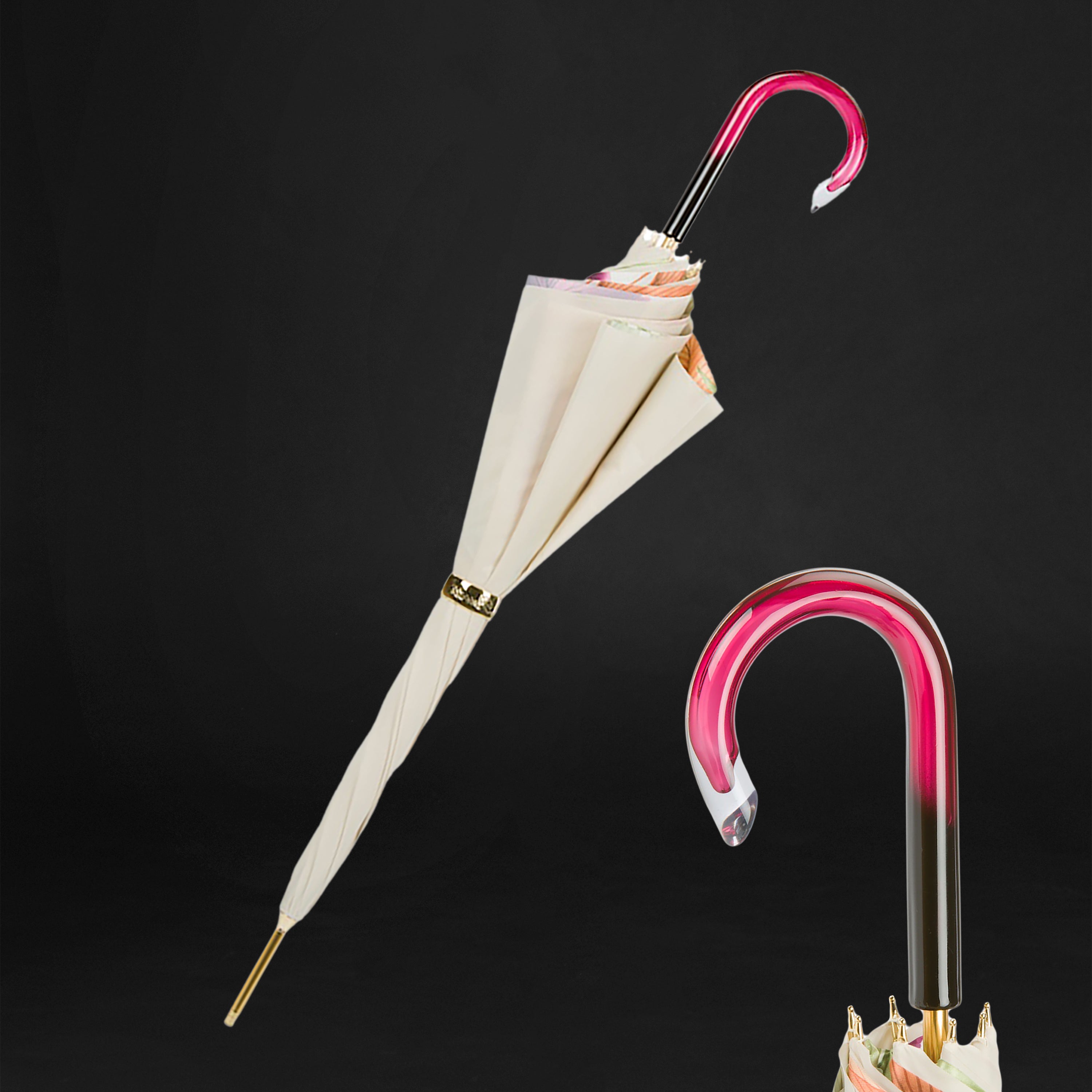 Fashionable Tropical Design Double Cloth Umbrella for Women | ART ...