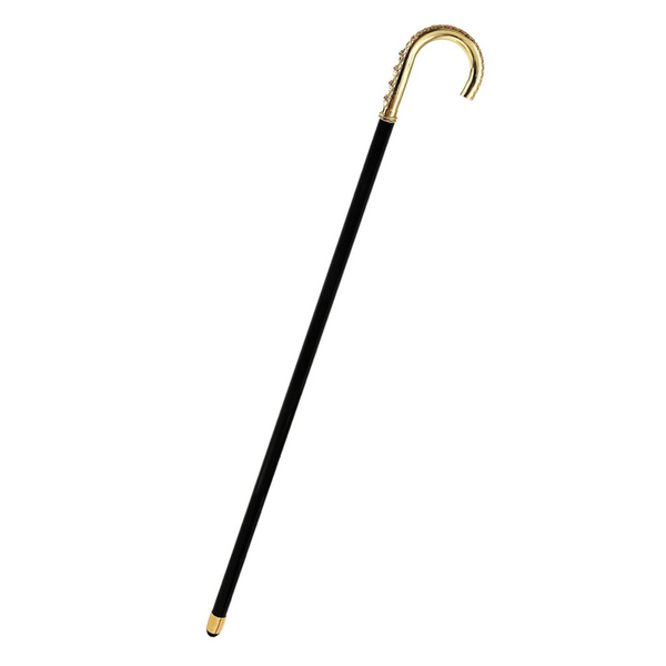 Unique Gold-plated Brass Handle Luxury Cane for Men | ART WALKING STICKS
