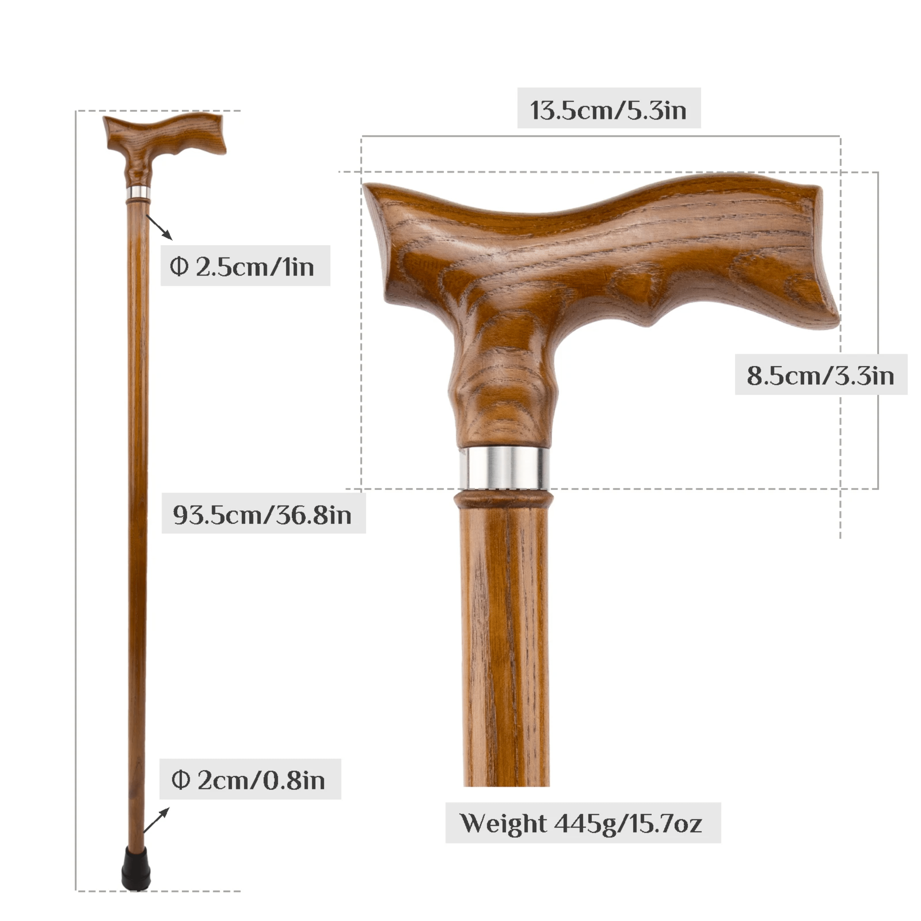 Anatomic Derby Walking Cane Hand Carved Classic Durable Support | ART ...