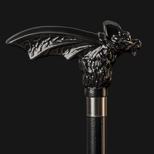 Black Bat Walking Cane Modern Handle Style, Walking Stick Ergonomic