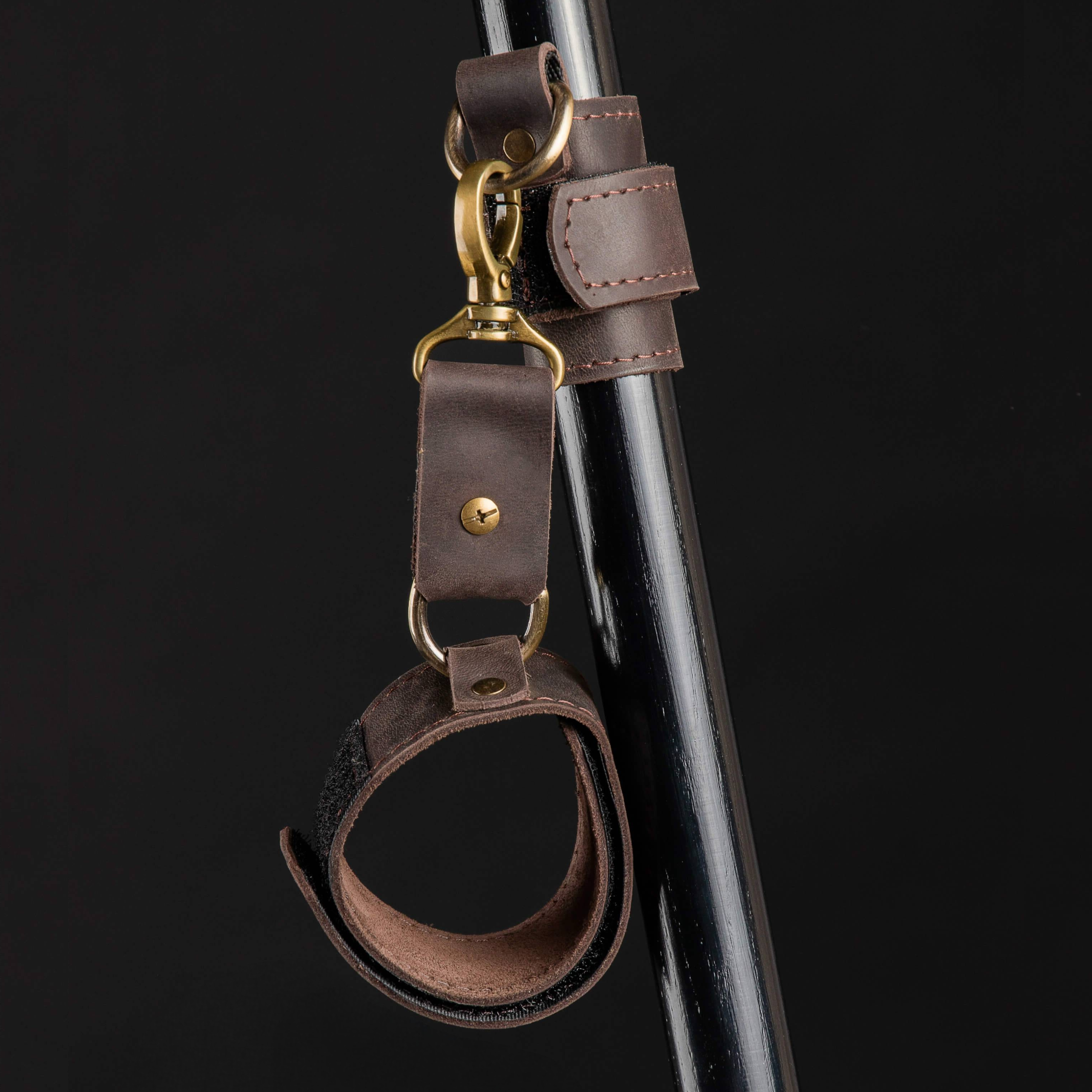 Leather Wrist Strap + Wristband For Walking Sticks and Canes