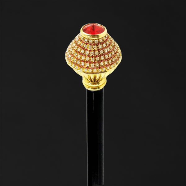 Chic Handmade Crystal Encrusted Knob Walking Stick | ART WALKING STICKS