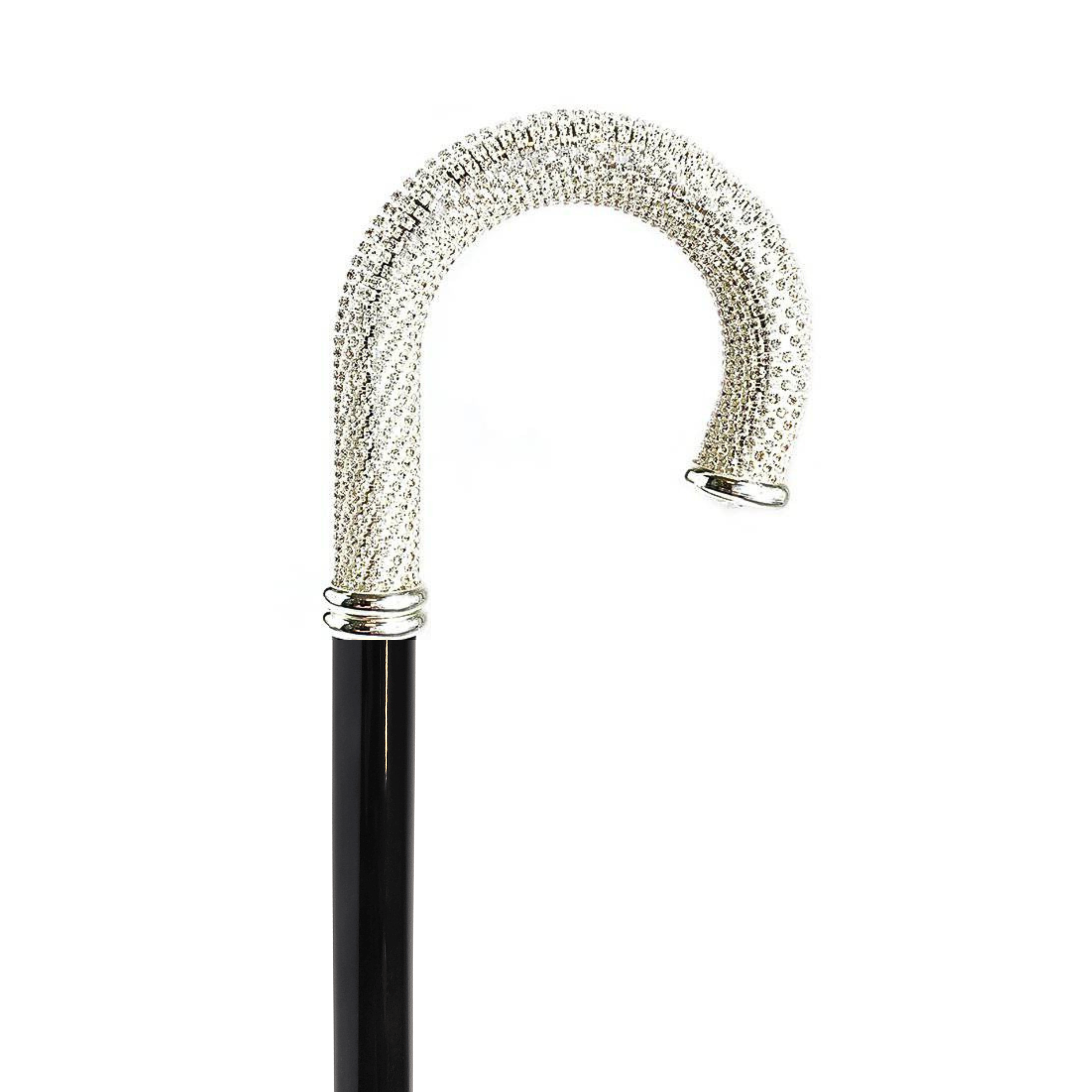 Designer Luxury Walking Cane for Man with White Crystals | ART WALKING ...