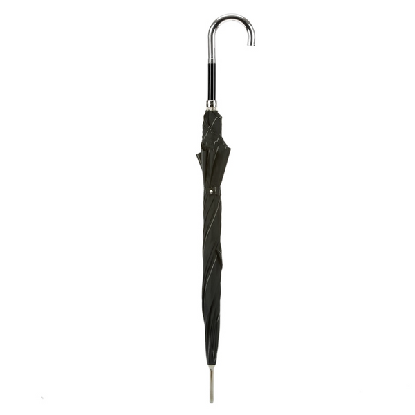 Exclusive Striped Dandy Silver Handle Umbrella, Classic Design