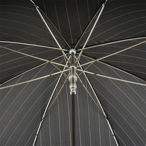 Exclusive Striped Dandy Silver Handle Umbrella, Classic Design