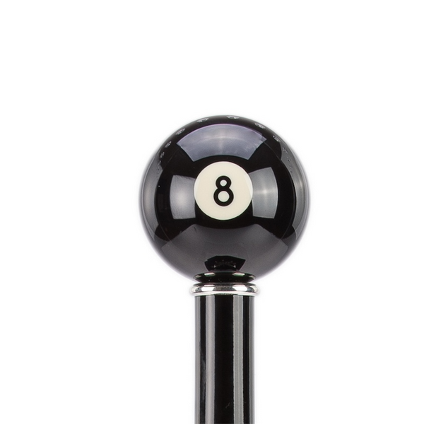 Unique Black Billiard Pool 8-Ball Resin Handle Umbrella | ART WALKING ...