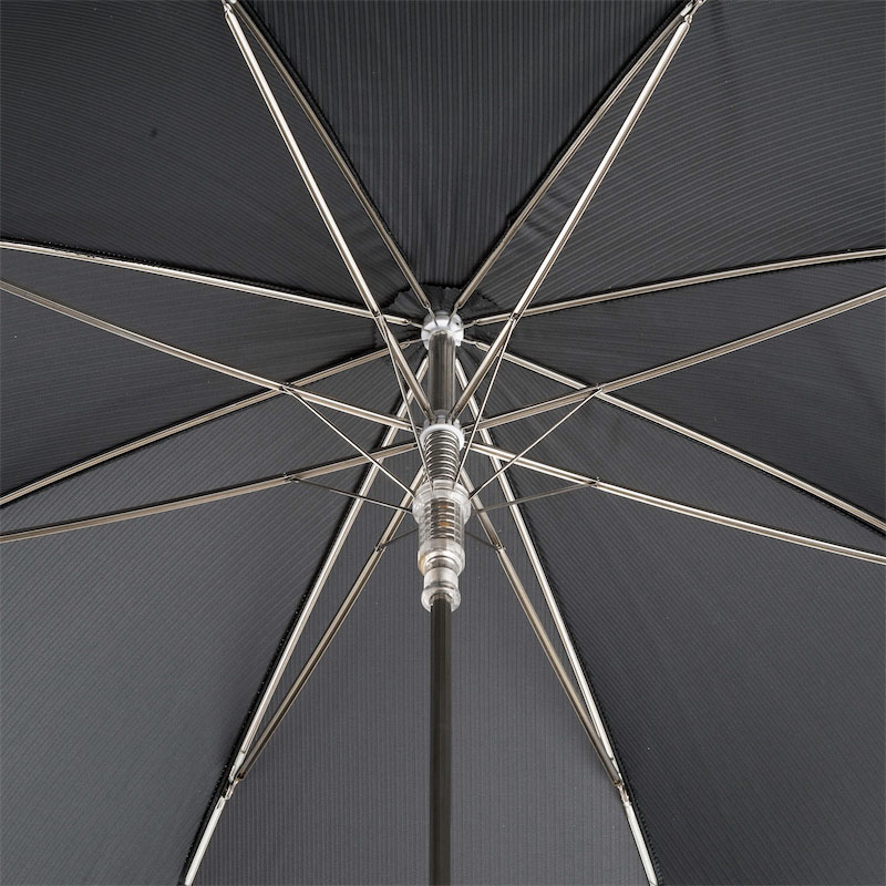 Silver Umbrella with Brass Knuckleduster Handle | ART WALKING STICKS