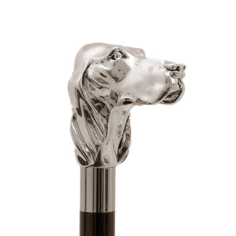 Luxury Silver Dog Handle Grey Umbrella, Exclusive Gift | ART WALKING STICKS