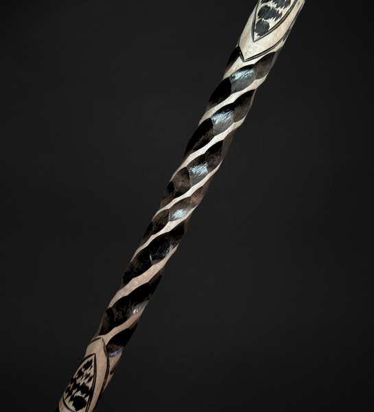Style Gothic Walking Cane for Men with Raven Skull Head