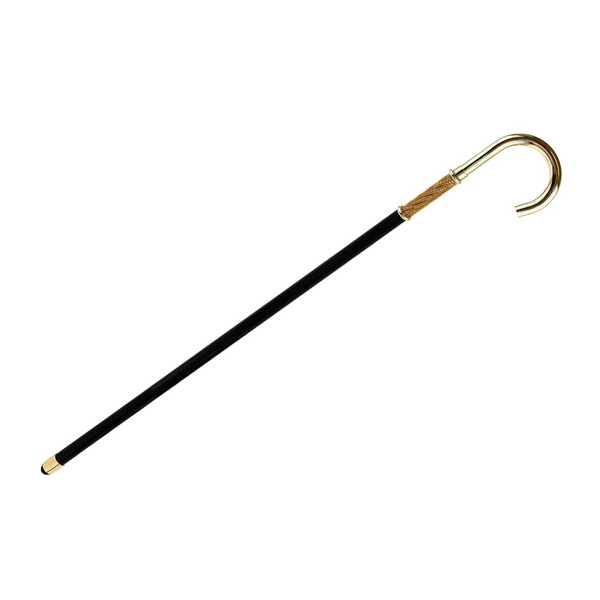 24K Gold Plated Walking Stick with Topaz Crystals - Handmade in Italy