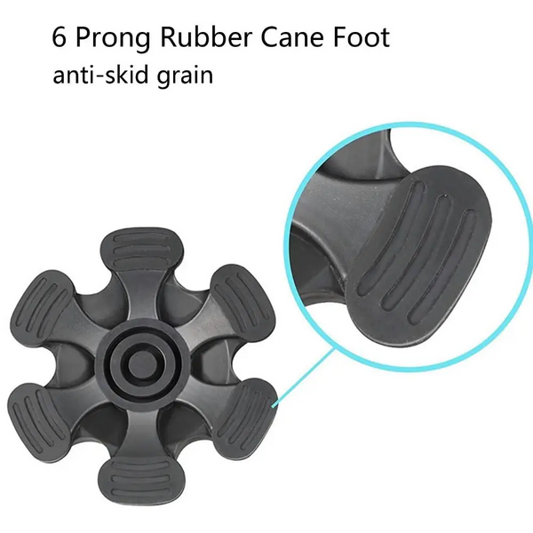6 Support Rubber Foot for Walking Canes 3/4 Inch Shaft | ART WALKING STICKS