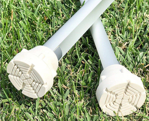 7/8 Inch Rubber Tips & Canes Tip (Pair of 2) - White