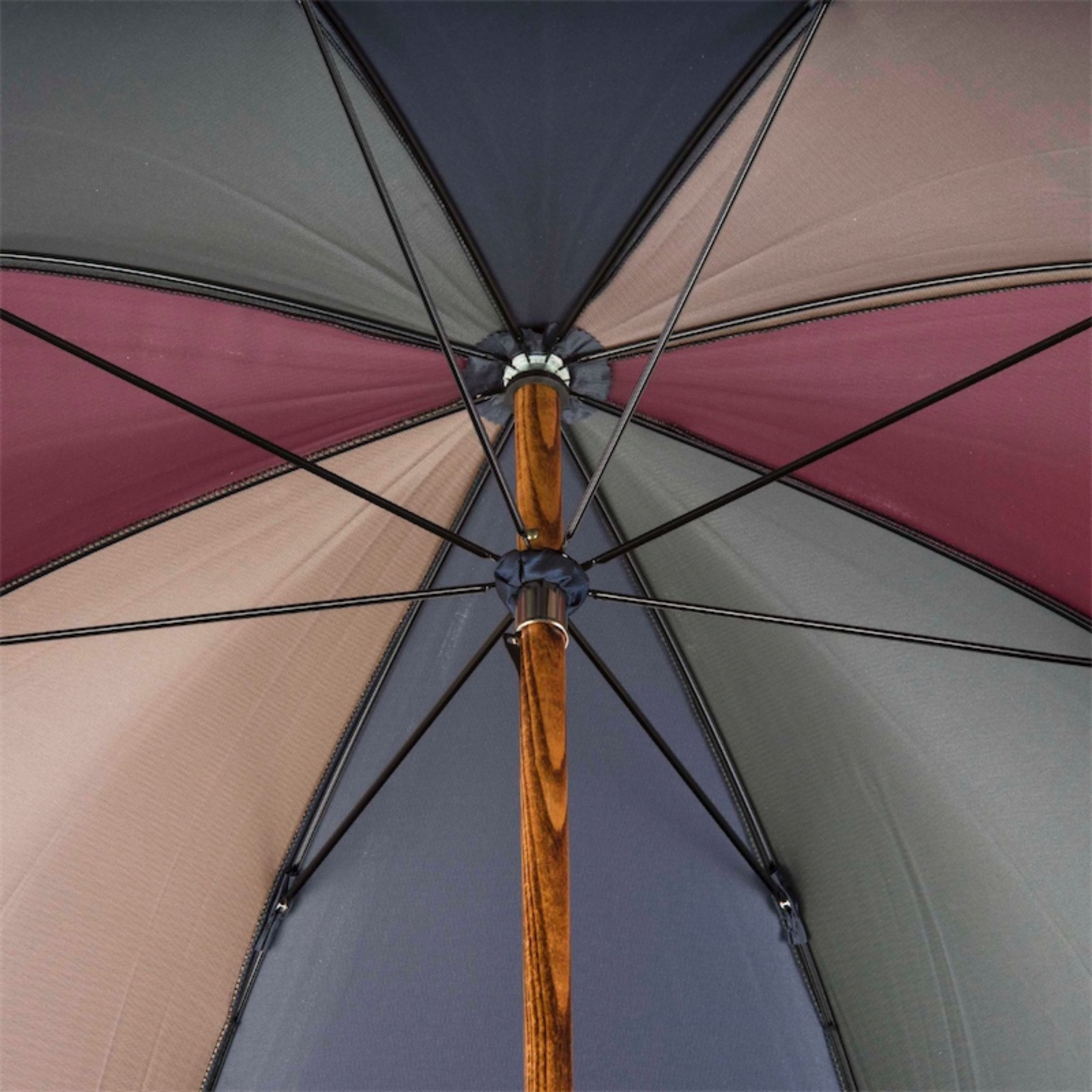 Solid Chestnut Handle-Shaft Multicolor Bespoke Umbrella | ART WALKING ...