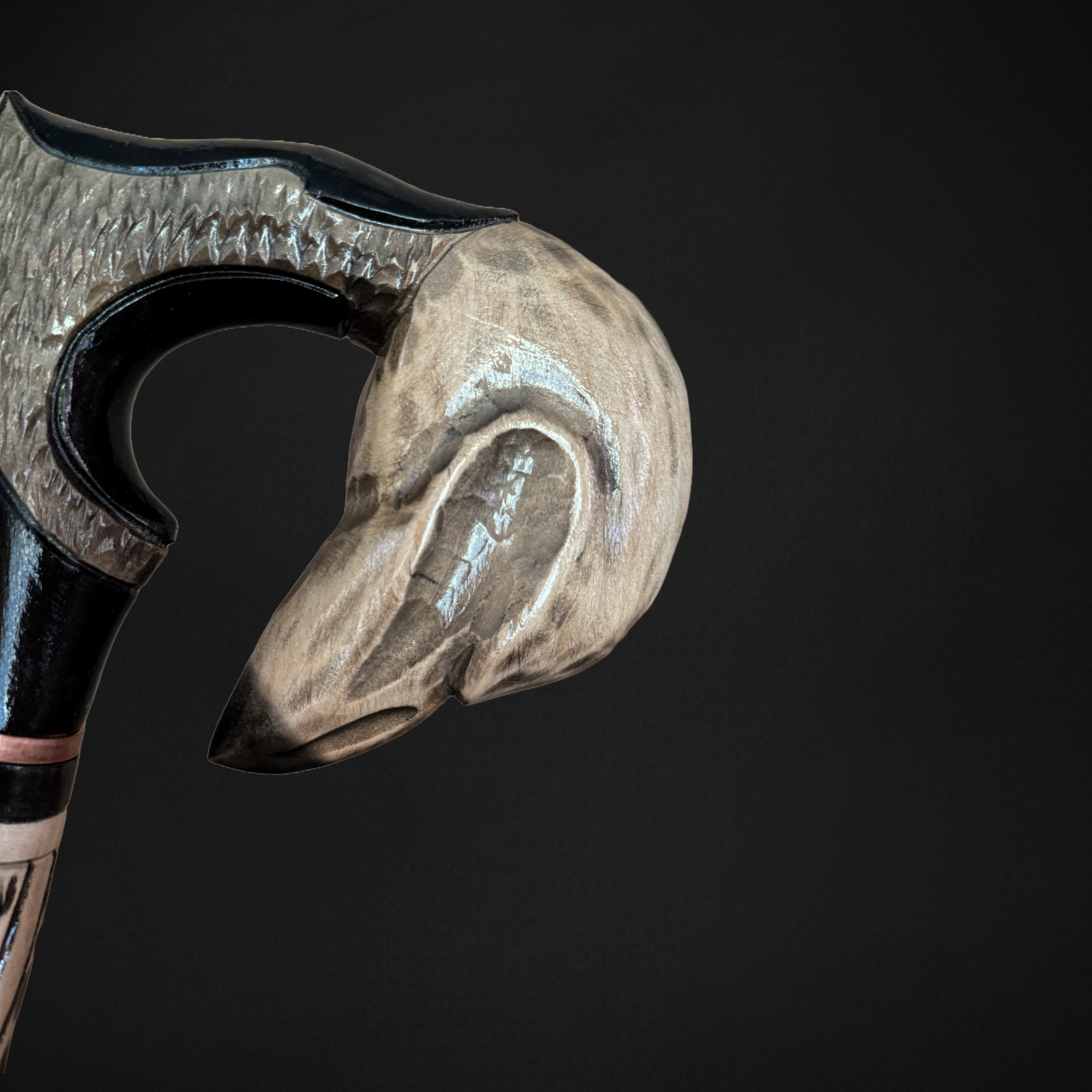 Style Gothic Walking Cane for Men with Raven Skull Head