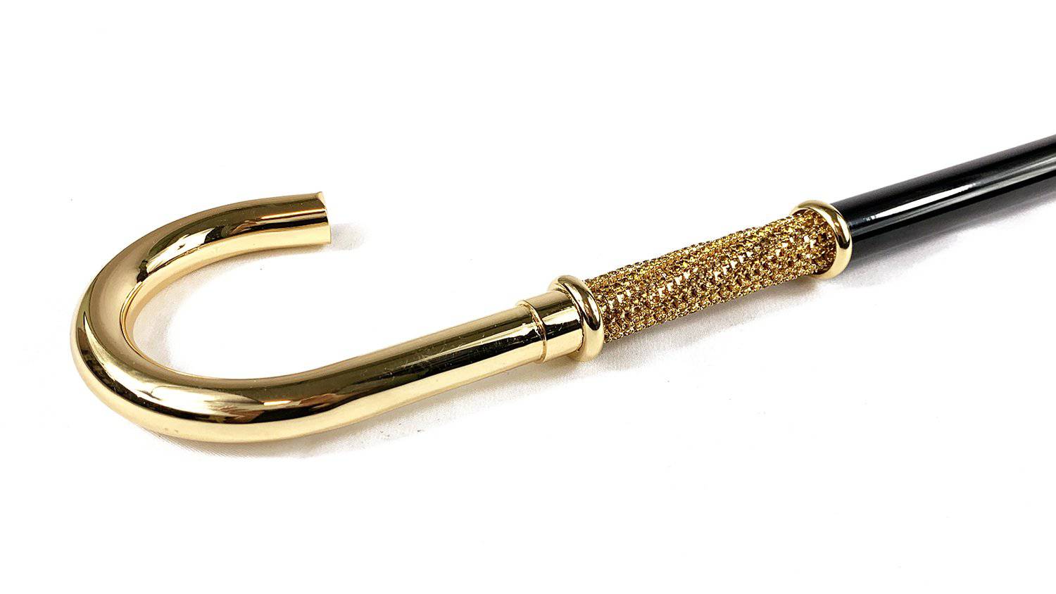24K Gold Plated Walking Stick with Topaz Crystals - Handmade in Italy ...