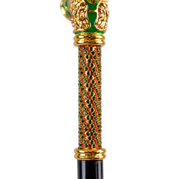 Majestic Gold Lion Victorian Walking Cane Art Object | ART WALKING STICKS