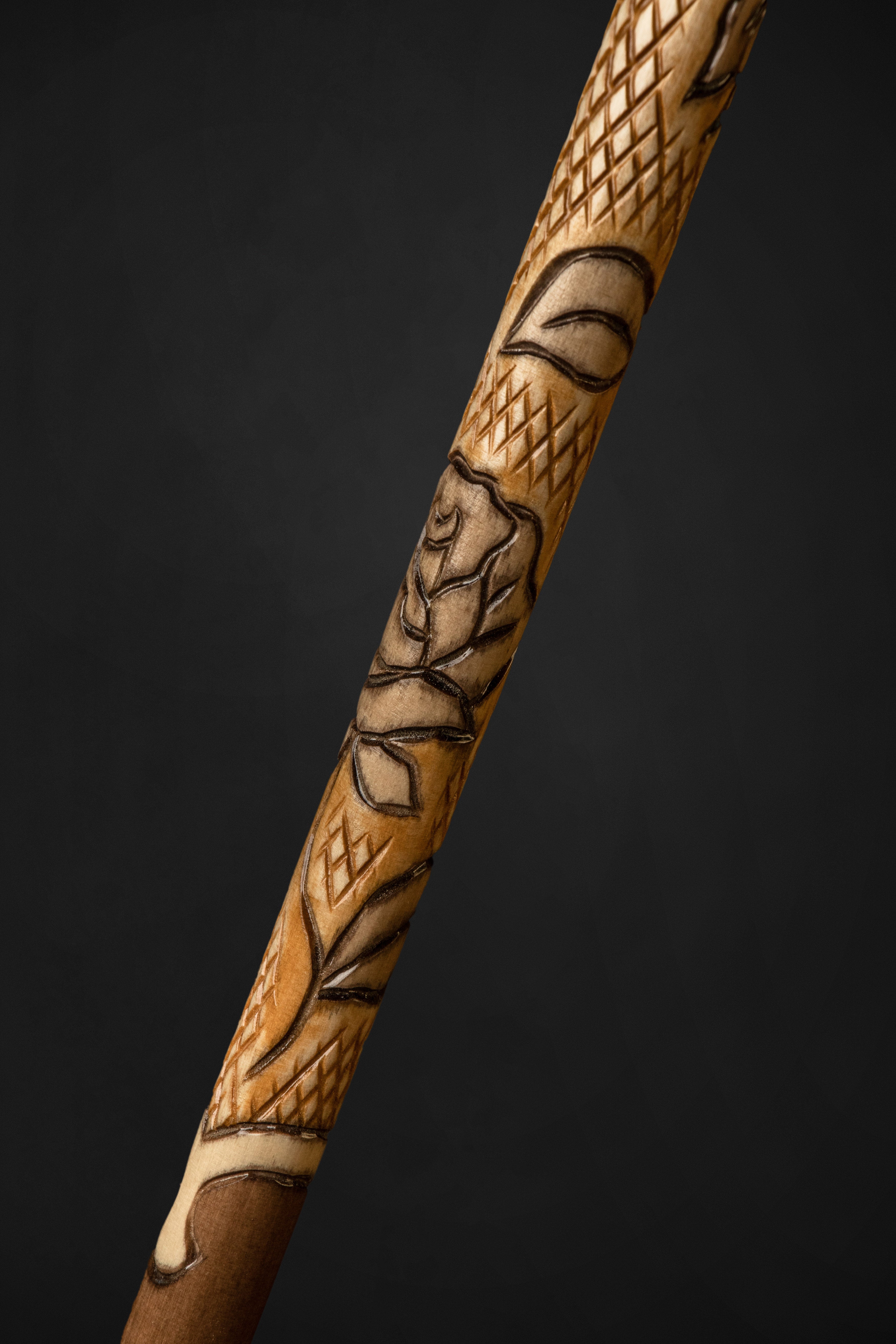 Stylish Walking Cane For Women With Rose Design | ART WALKING STICKS
