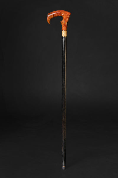 Designer Luxury Walking Stick with Coral Color Burl Wood Handle | ART ...
