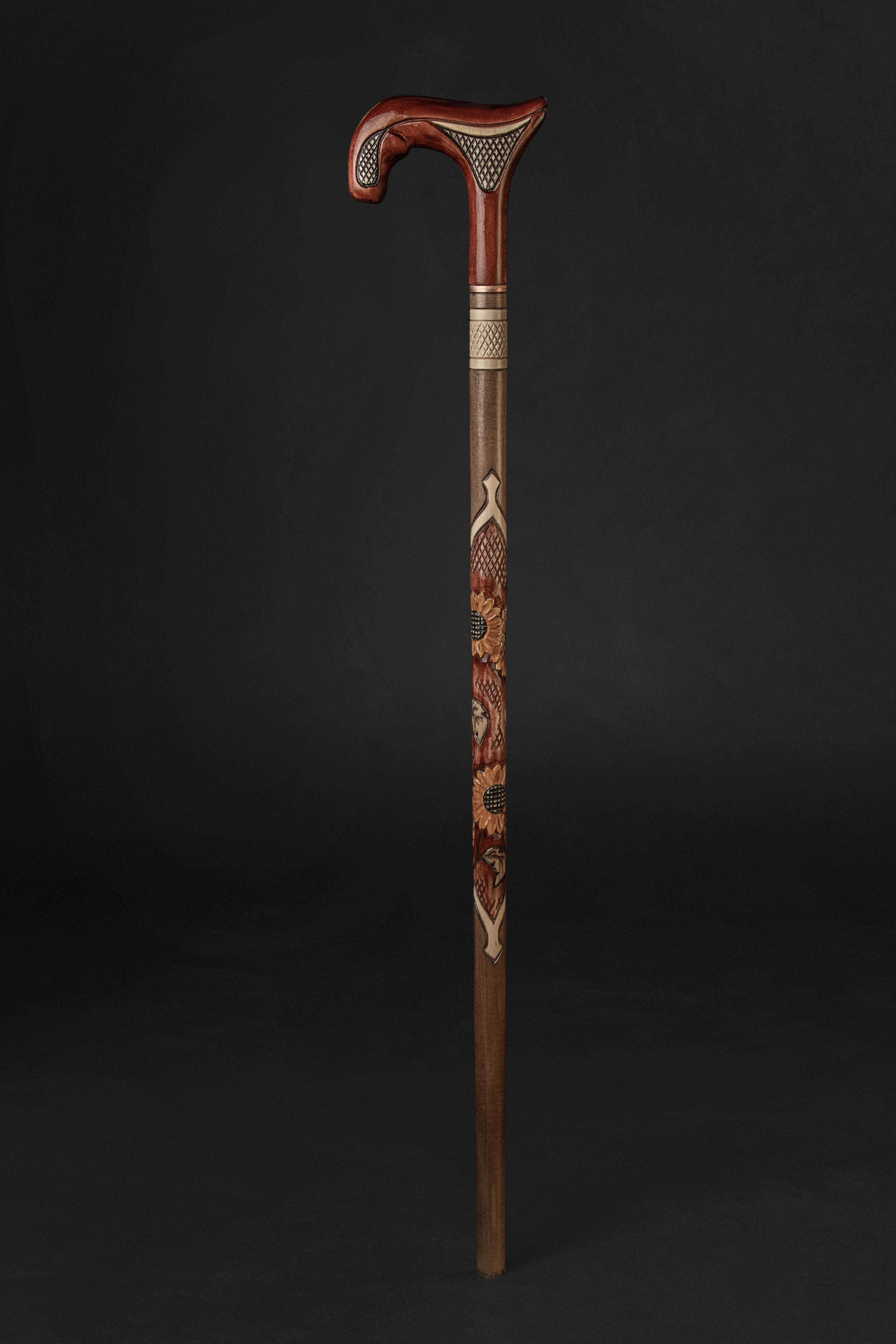 Walking Sticks for Ladies Sunflower, Flower Handcrafted Cane | ART ...