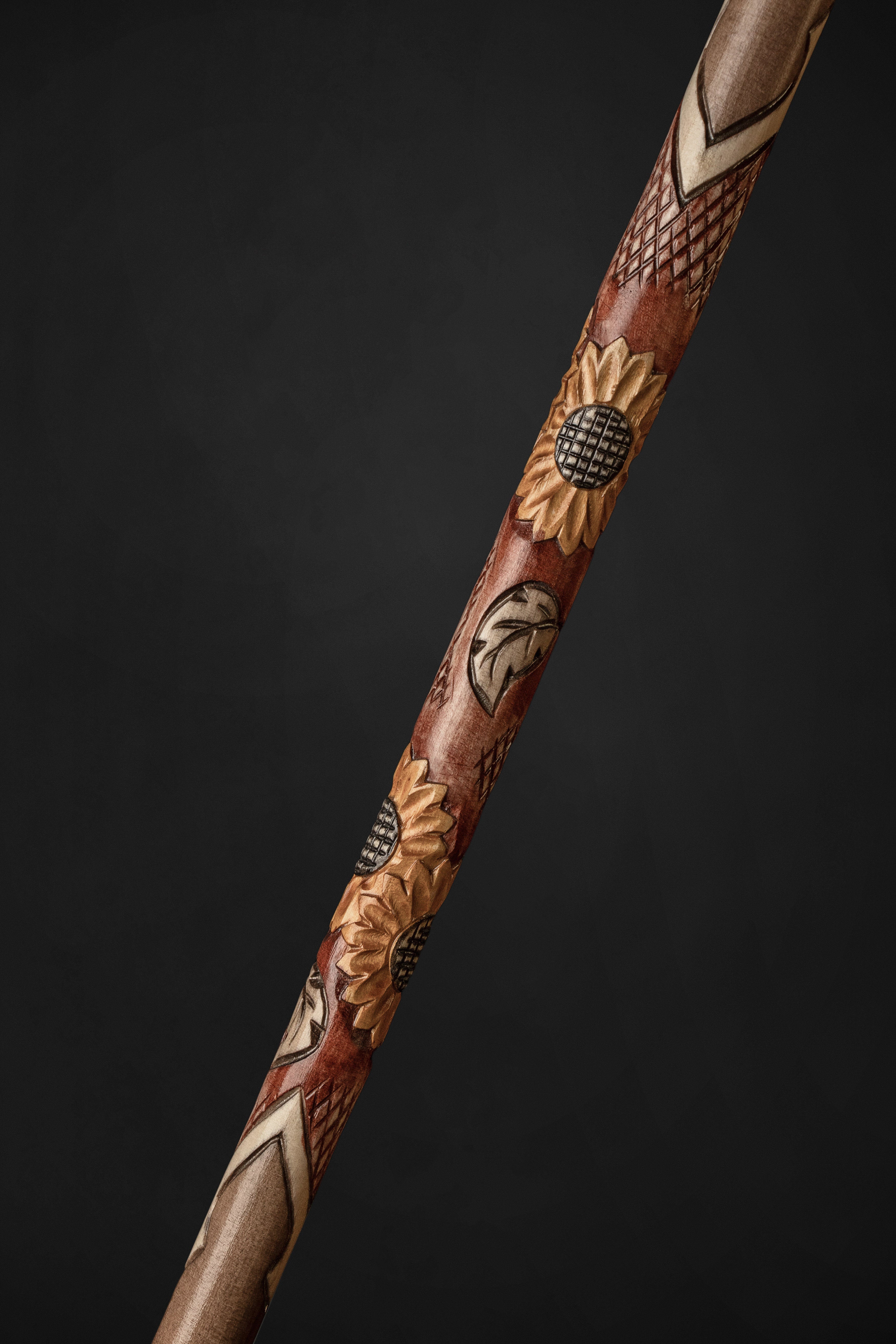 Walking Sticks for Ladies Sunflower, Flower Handcrafted Cane | ART ...