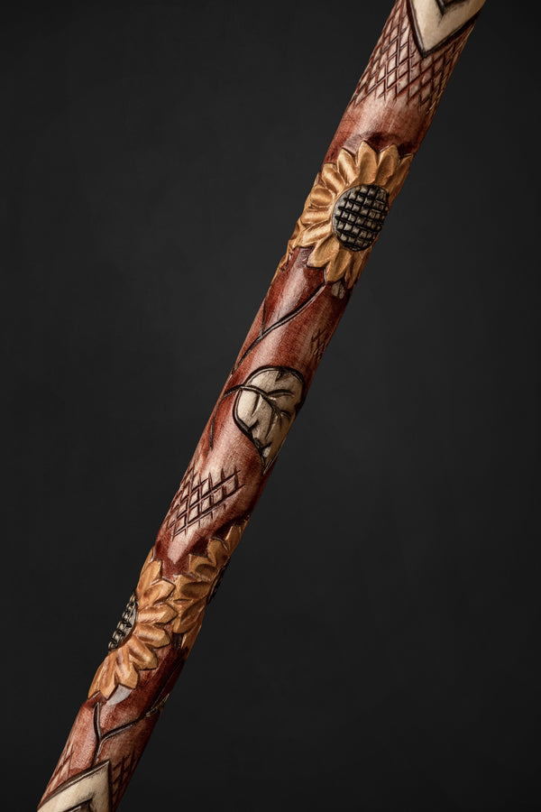 Walking Sticks for Ladies Sunflower, Flower Handcrafted Cane | ART ...