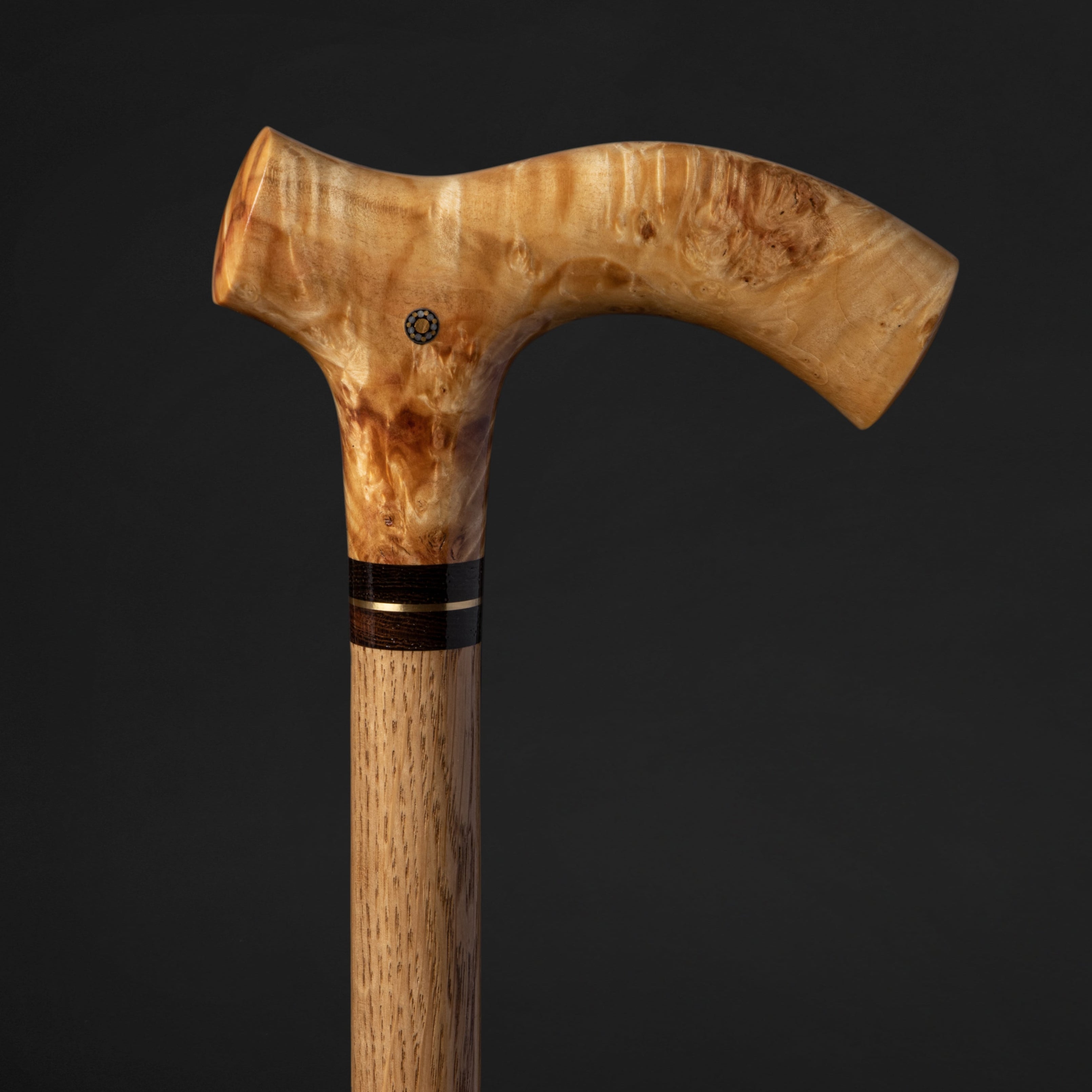 Artistic Travel Walking Cane Classic Design Crafted from Curly Maple ...