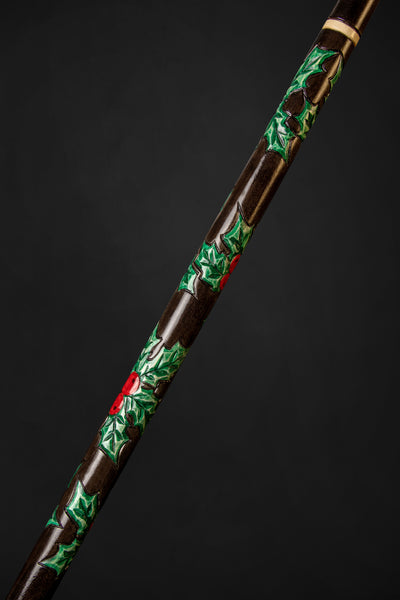 Walking Cane Christmas Holly Plant, British Trees Holiday Cane Stick ...