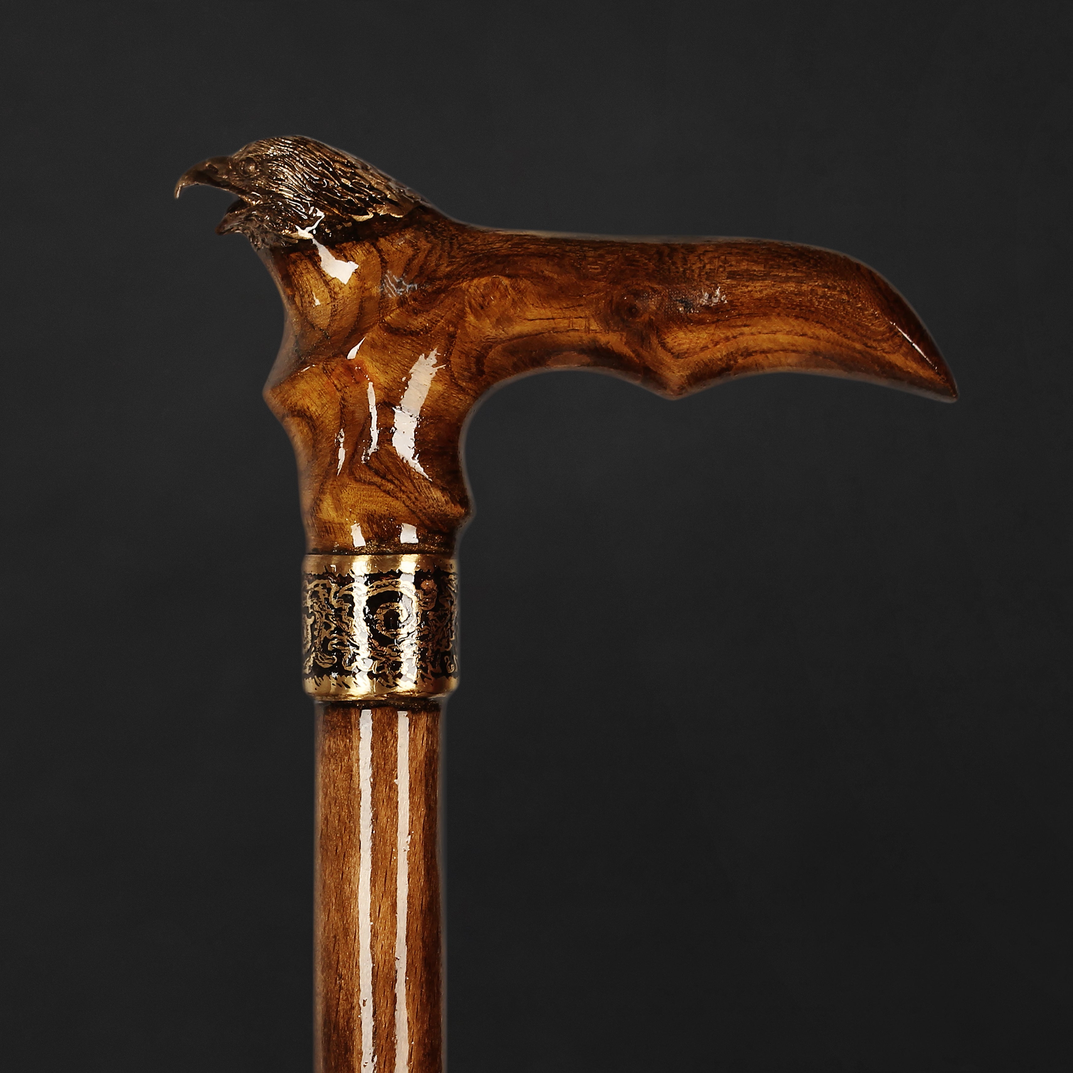 Exclusive Eagle Personalized Walking Stick, Walking cane - Handmade