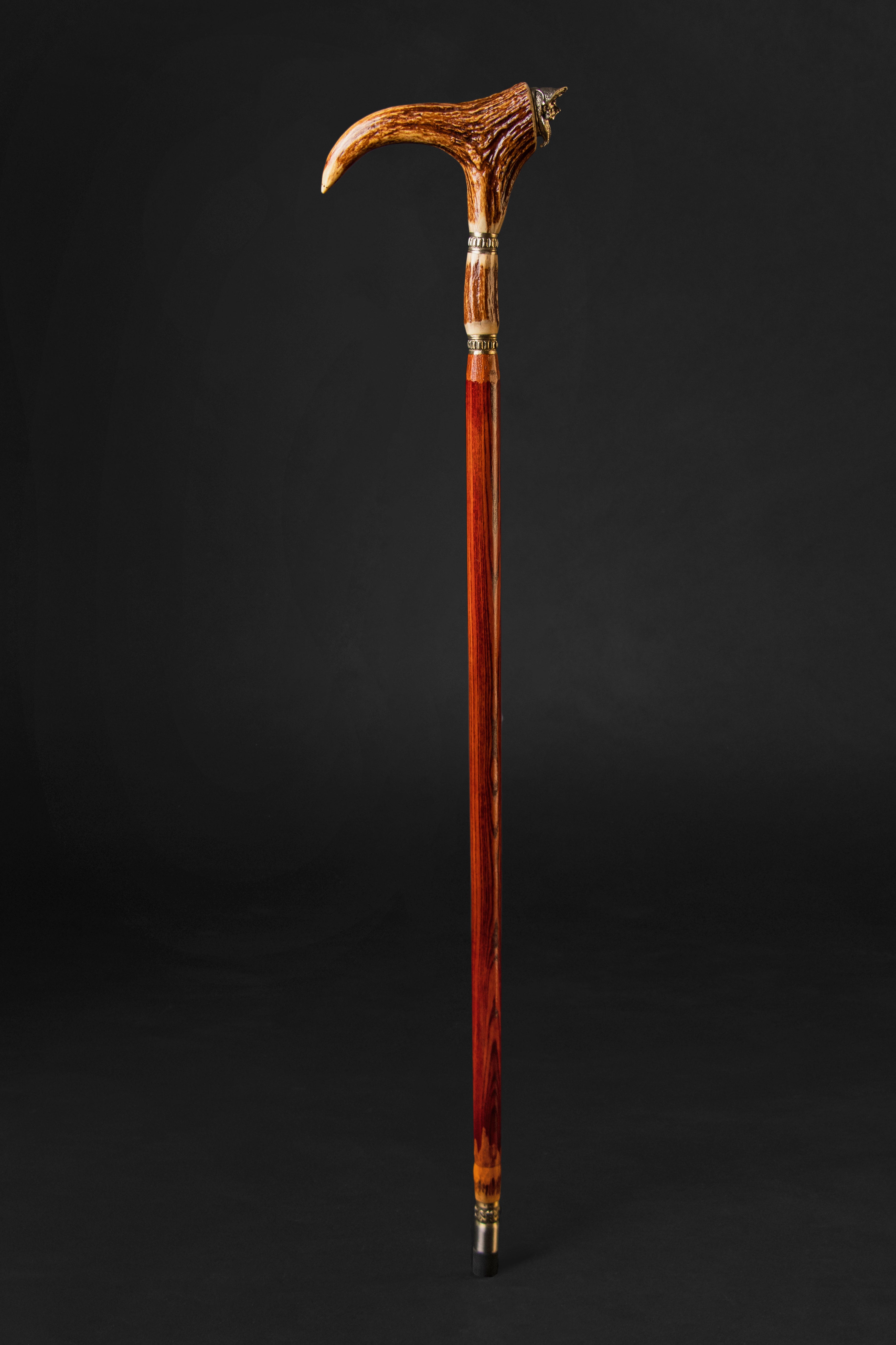 Exquisite Deer Antler Pirate Walking Cane with Signature, Unique Design ...