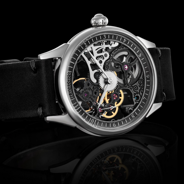 Handmade Steampunk Graphite Skeleton Watch for Men | ART WALKING STICKS