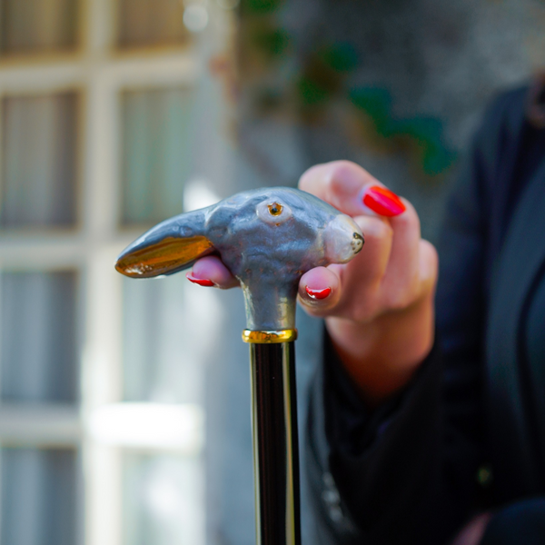 Artistic Adorable Bunny Rabbit Head - Walking Cane | ART WALKING STICKS