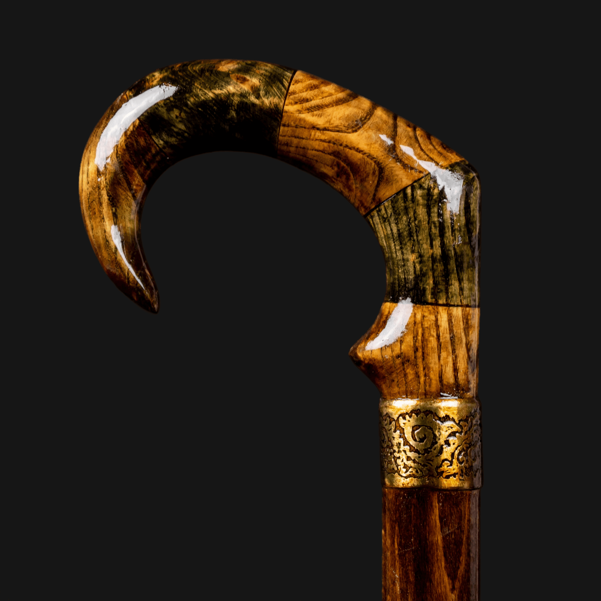 Travel Walking Cane Folding for Mens, Exotic Wood Species | ART WALKING ...