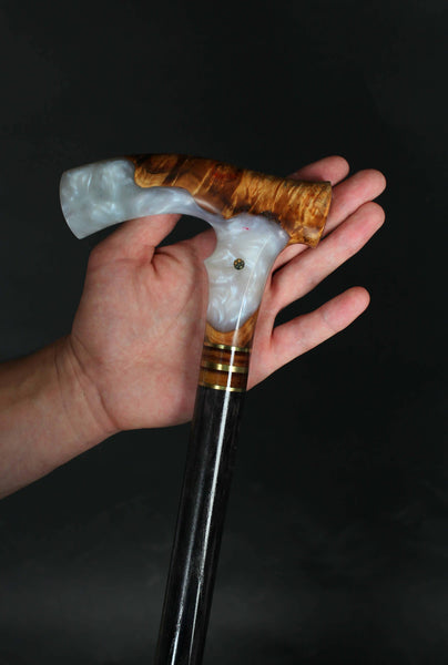 ArtWalkingSticks™ MAGIC Gray Walking Cane, Handmade - Make to Order