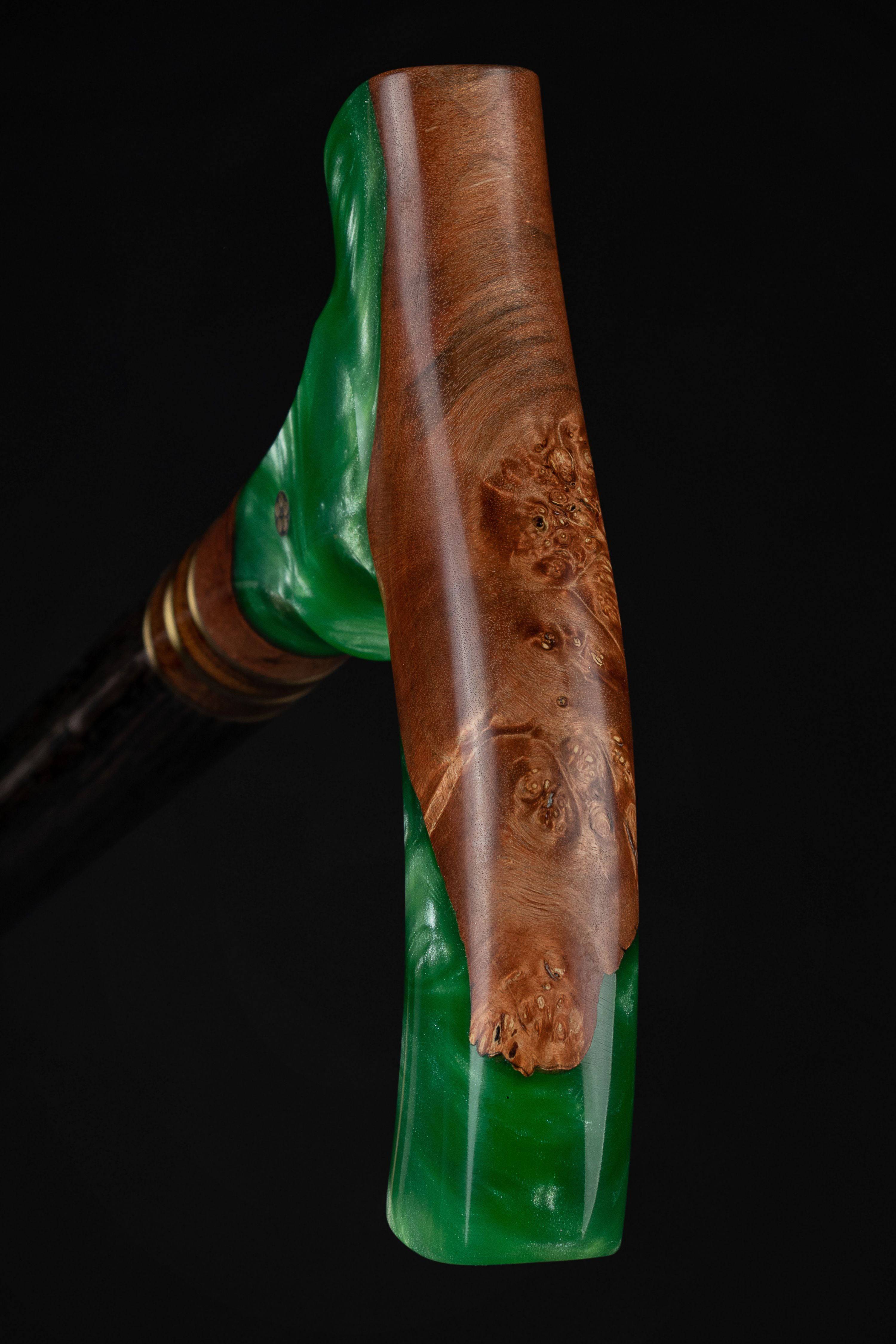 ArtWalkingSticks™ MAGIC Green Walking Cane - Unisex, Handmade