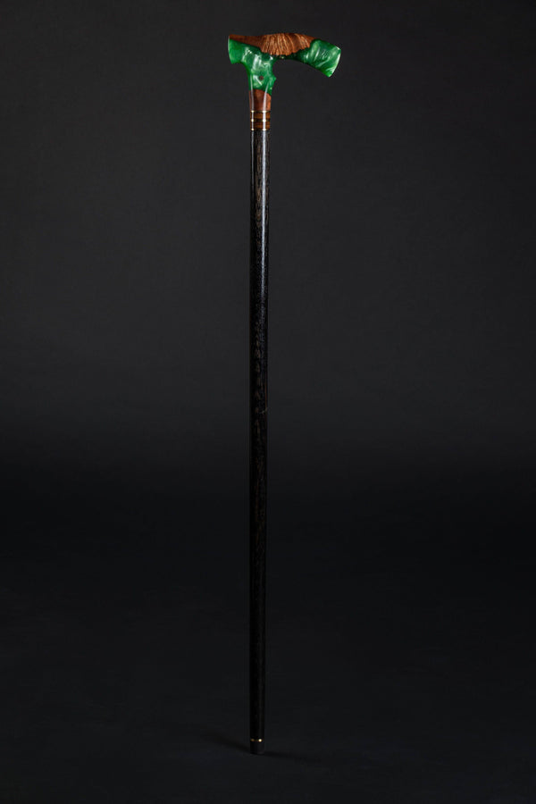 ArtWalkingSticks™ MAGIC Green Walking Cane - Unisex, Handmade