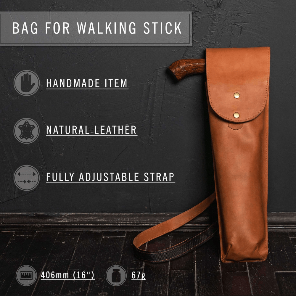 Bag for Walking Stick Storage, Walking Cane Case Leather | ART WALKING ...