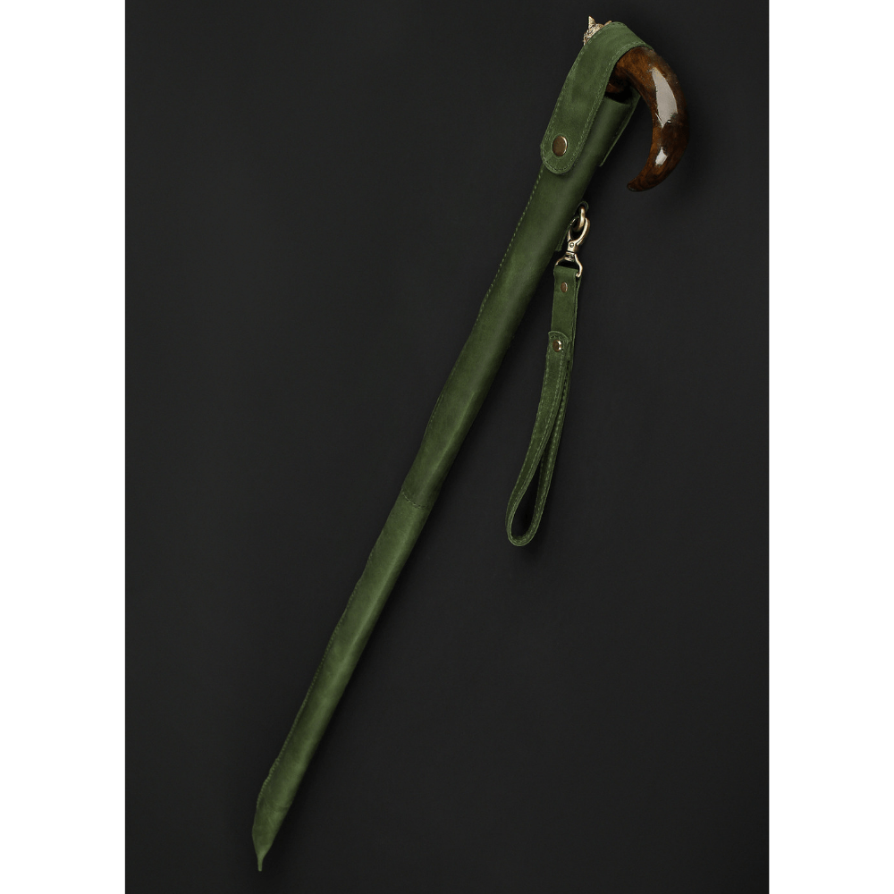 Bag for Walking Stick Storage, Walking Cane Case Leather - Cane Holder ...