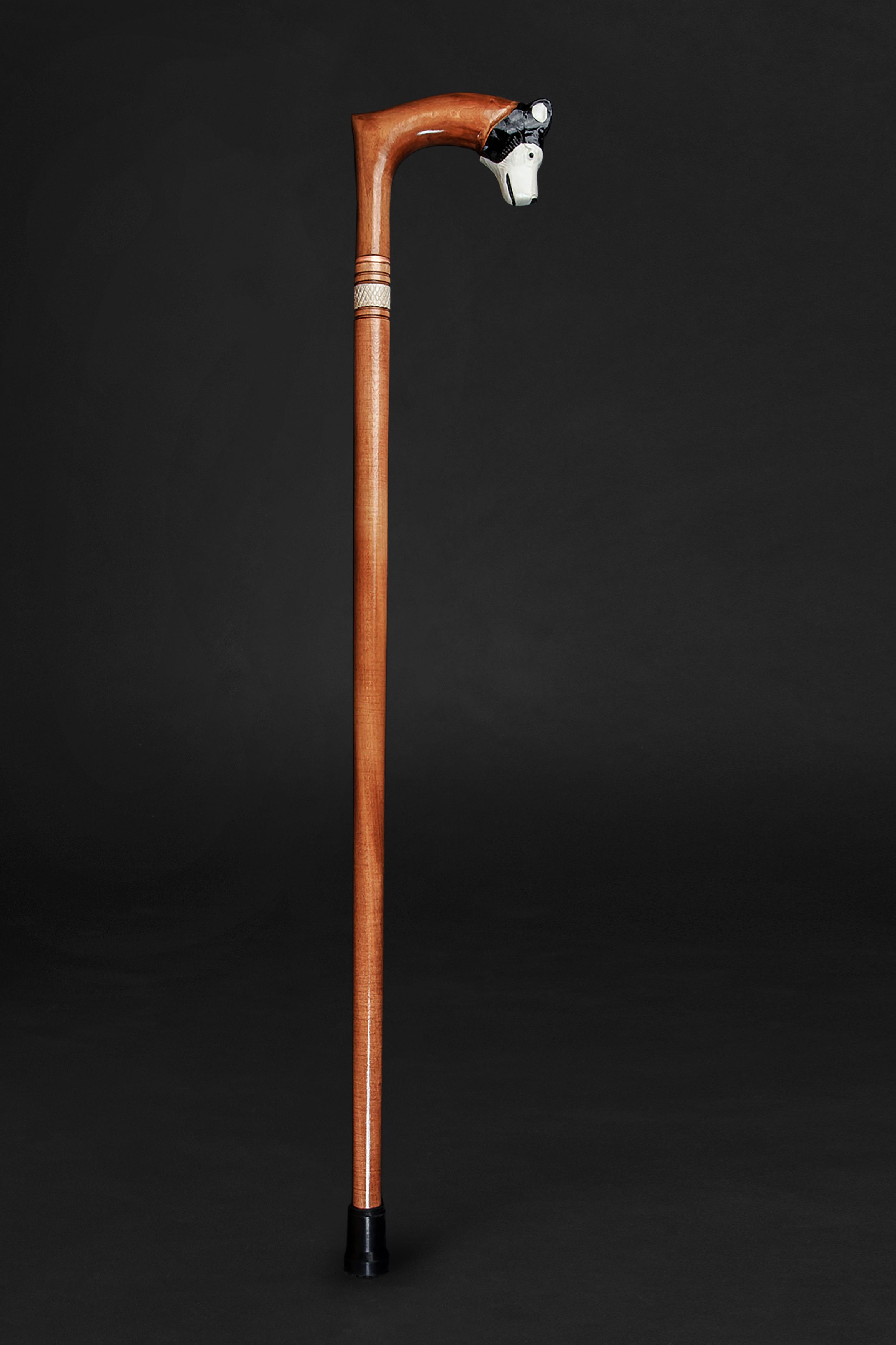 Handcrafted Wooden Cane with Artistic Dog Design, Work of Art | ART ...