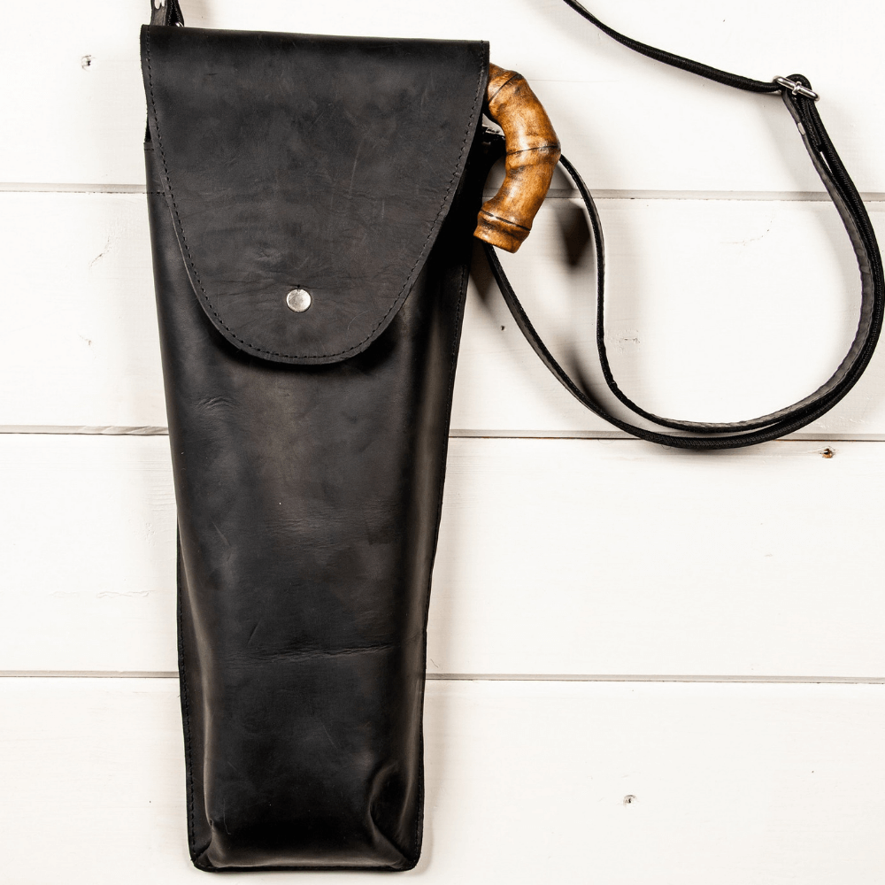 Black Bag for Walking Stick Storage, Walking Cane Case Leather | ART ...