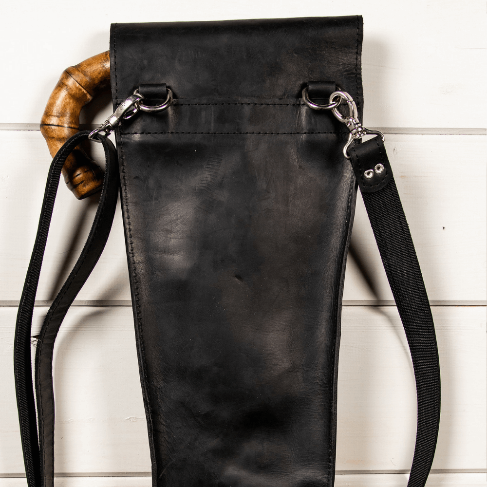 Black Bag for Walking Stick Storage, Walking Cane Case Leather | ART ...