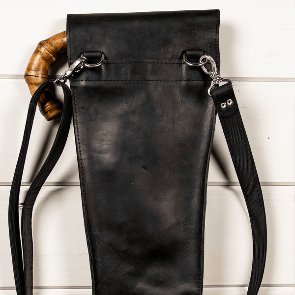 Black Bag for Walking Stick Storage, Walking Cane Case Leather | ART ...
