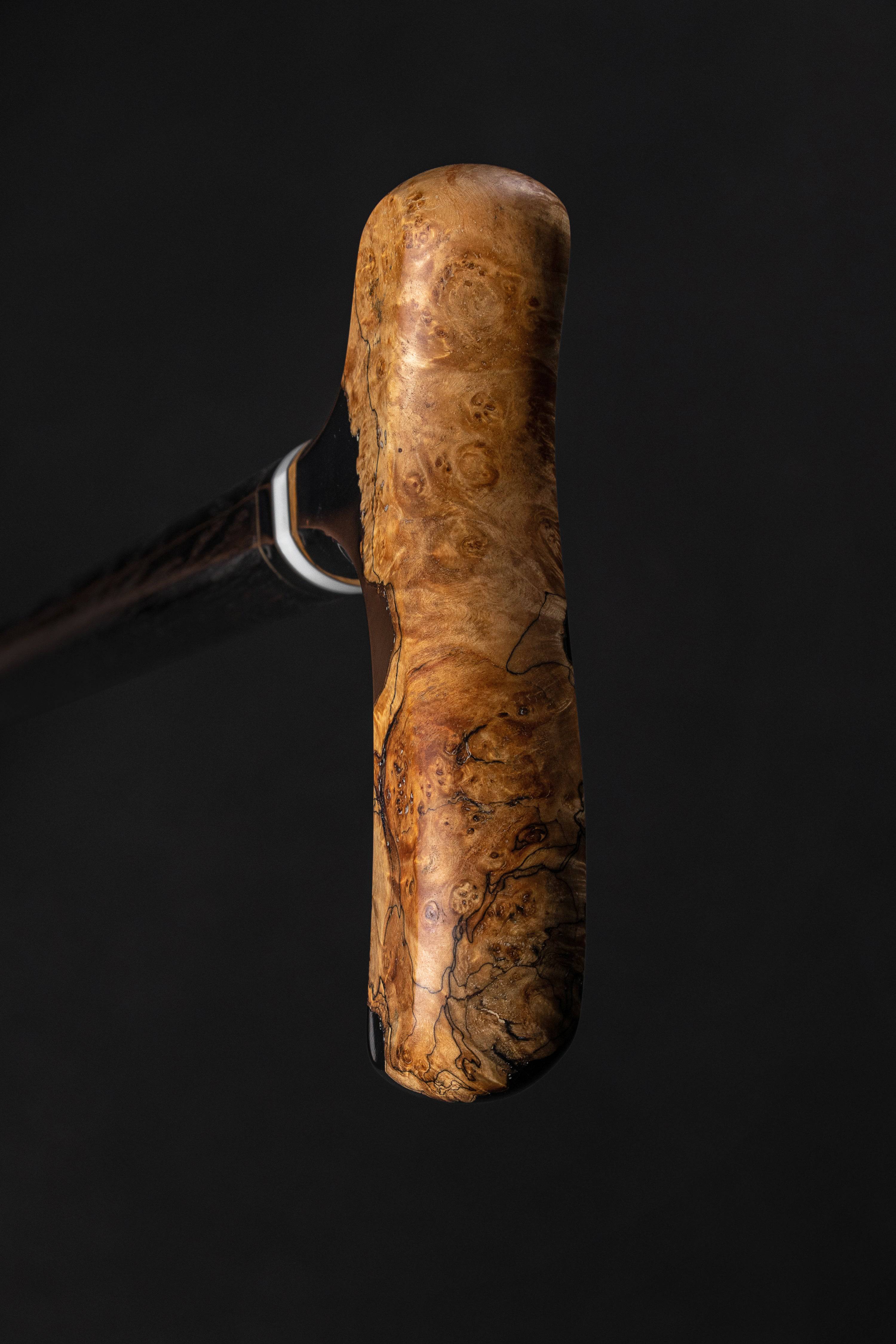Black Epoxy and Maple Burl Walking Cane, Stylish Walking Cane For Man ...