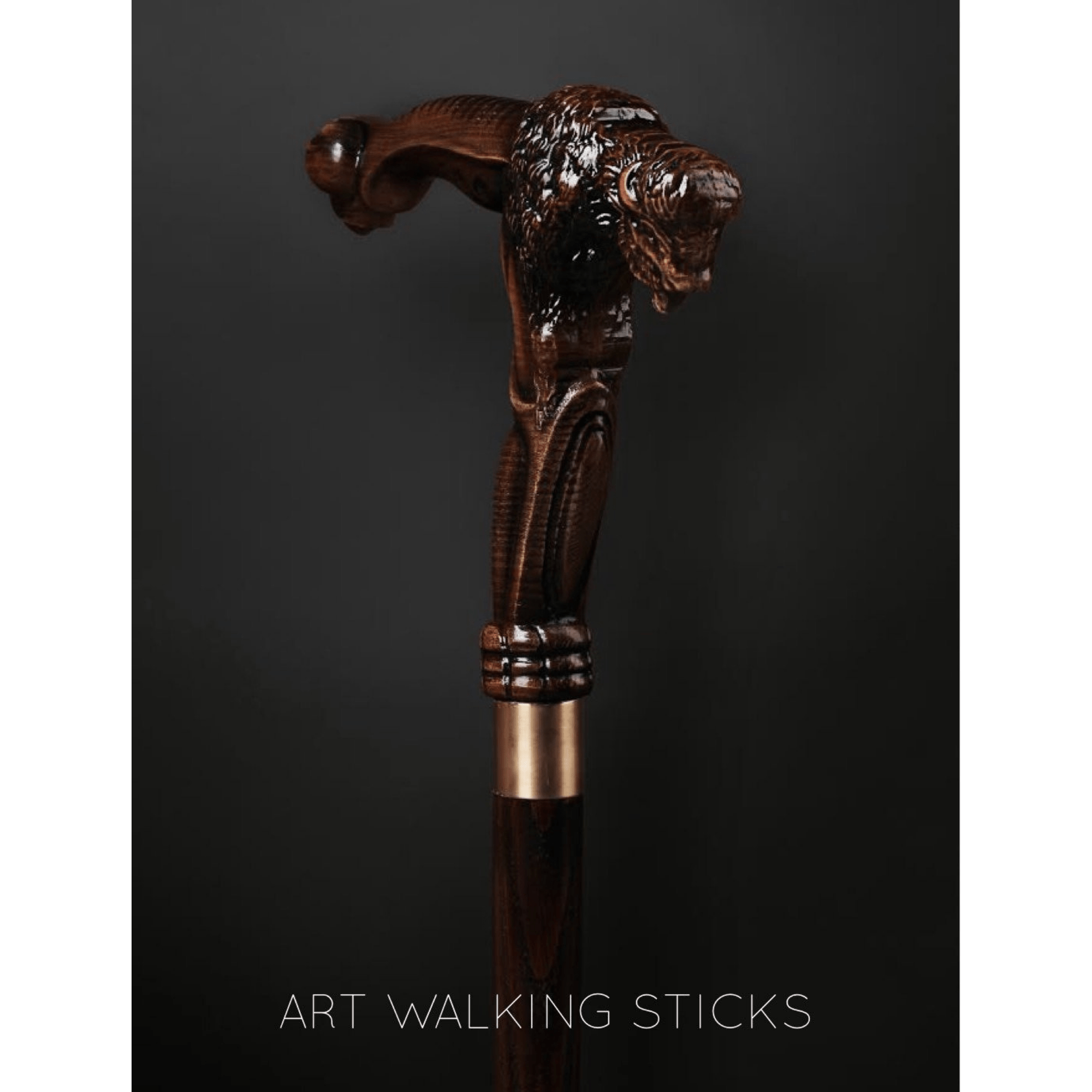 Buffalo Walking Stick, Wooden Walking Cane - Design Canes
