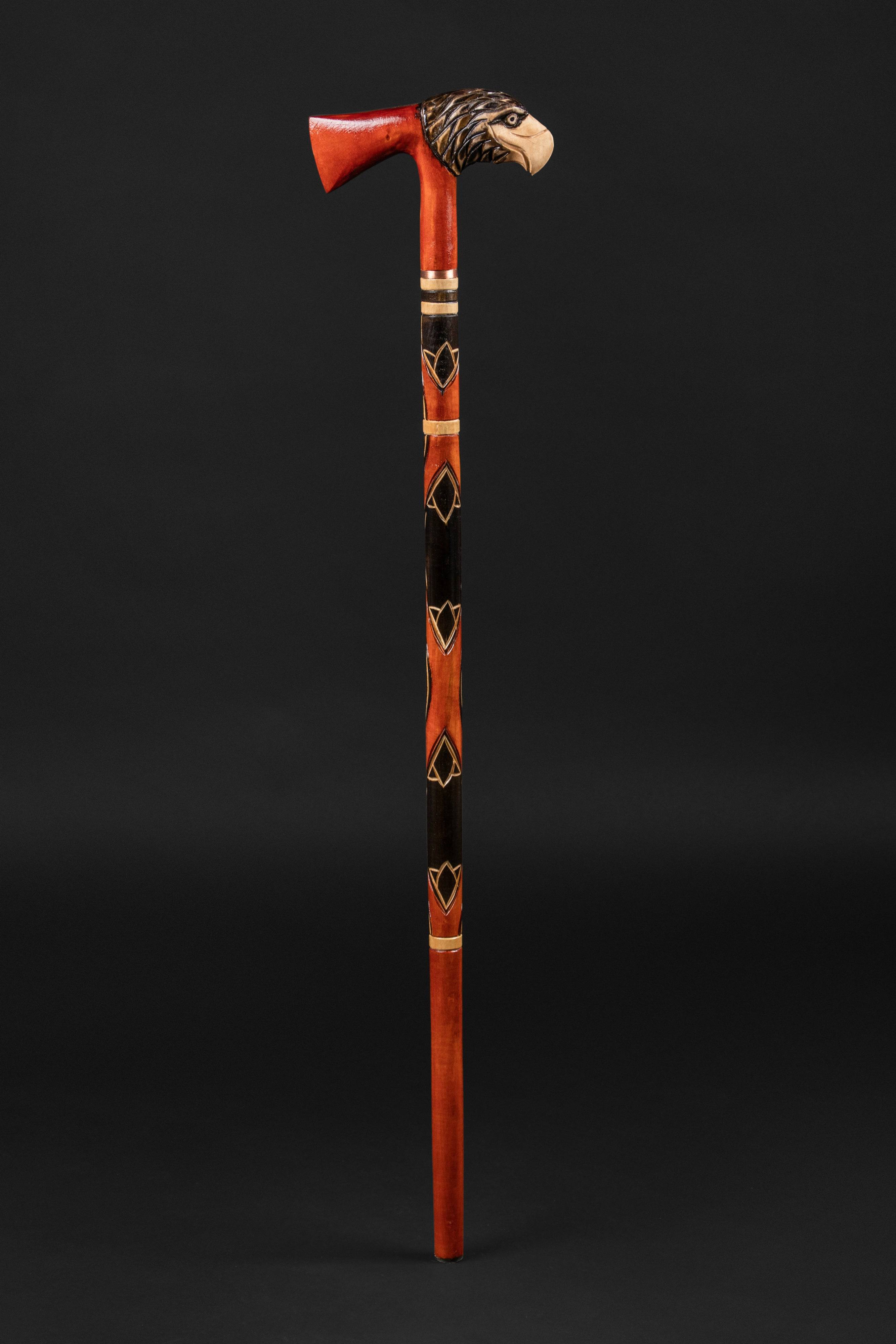Carved Eagle Head Walking Stick