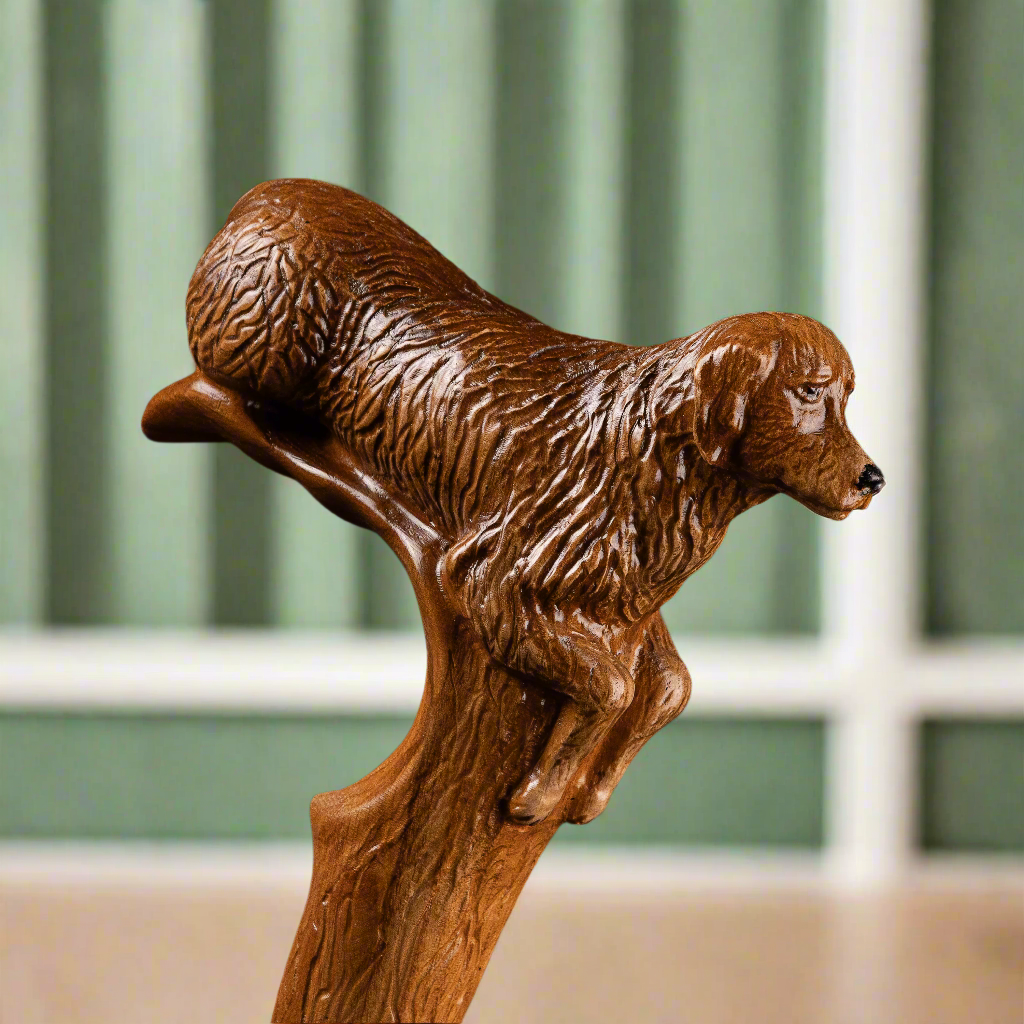 Comfort Grip Golden Retriever Walking Cane, Ergonomic Walking Stick