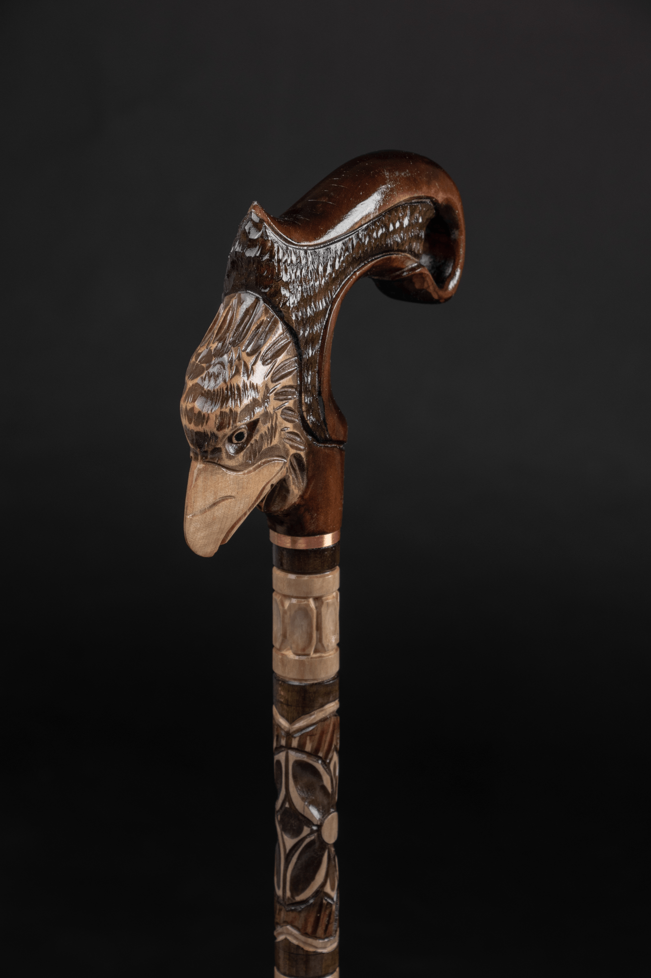 Designer Walking Cane Eagle Wood Canes For Men Carved | ART WALKING STICKS