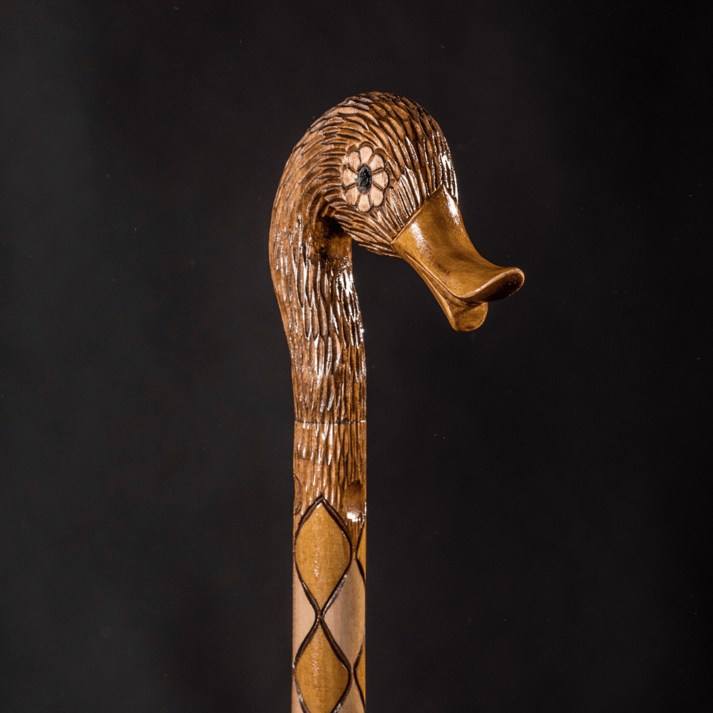 Duck Walking Stick, Walking Cane Hand Carved - Handmade | ART WALKING ...